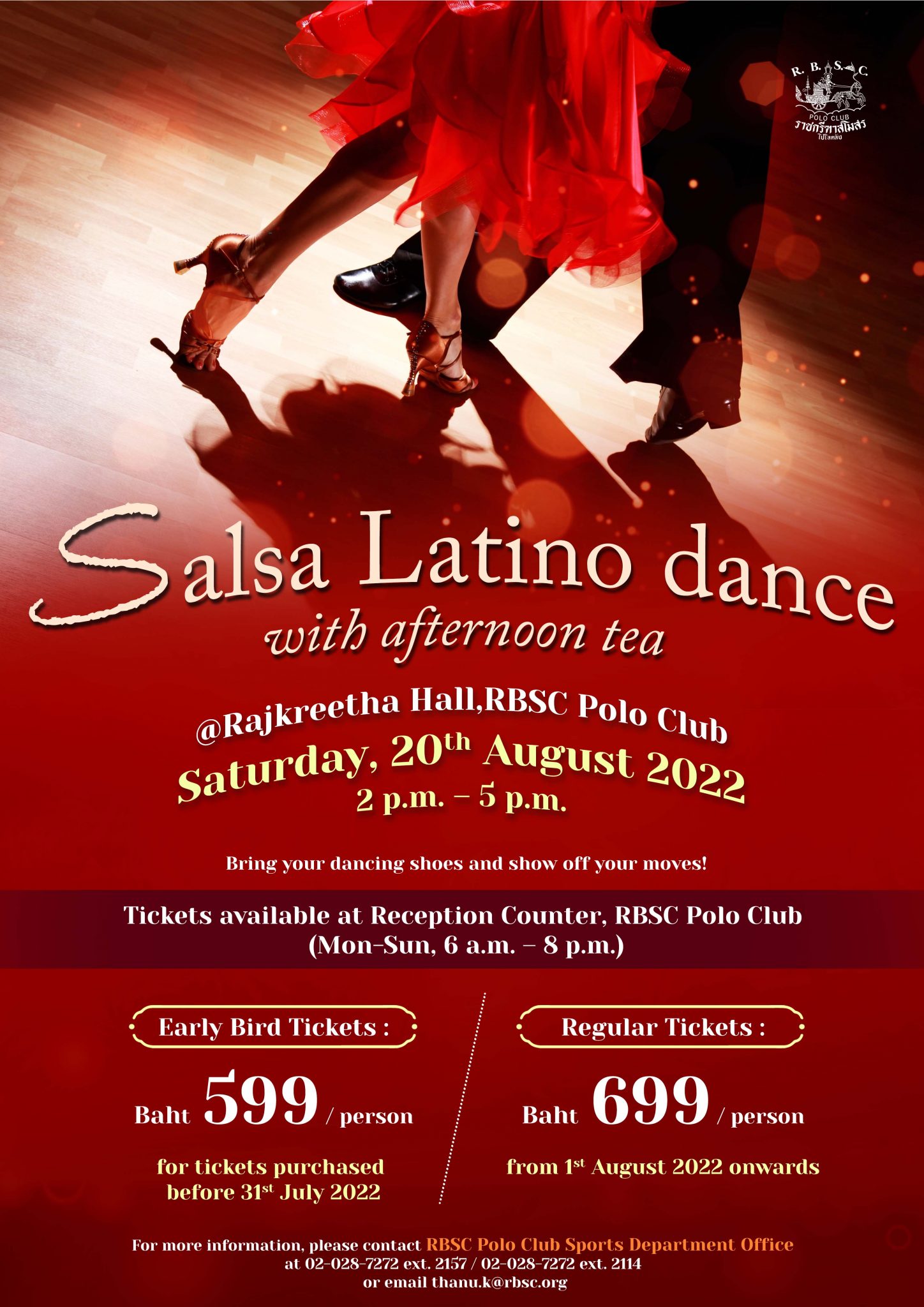 Salsa Latino Dance with Afternoon Tea – The Royal Bangkok Sports Club ...