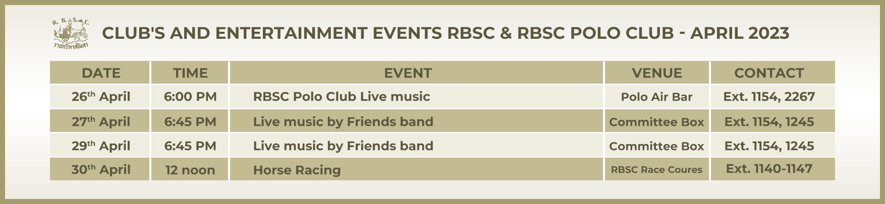RBSC & Polo Club Activities in April 2023 – The Royal Bangkok Sports ...