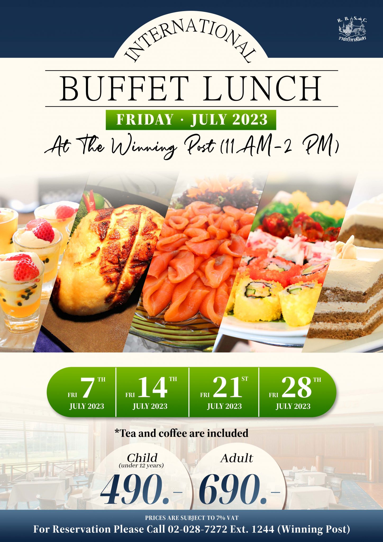 INTERNATIONAL BUFFET LUNCH – The Royal Bangkok Sports Club | RBSC ...