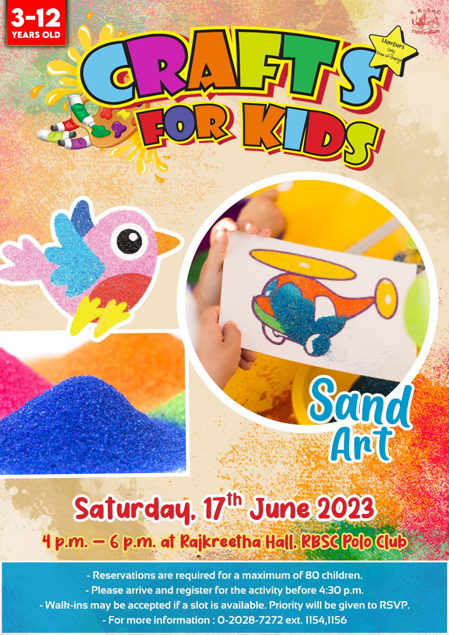 *FULL*Crafts for Kids in June – Sand Art – The Royal Bangkok Sports ...
