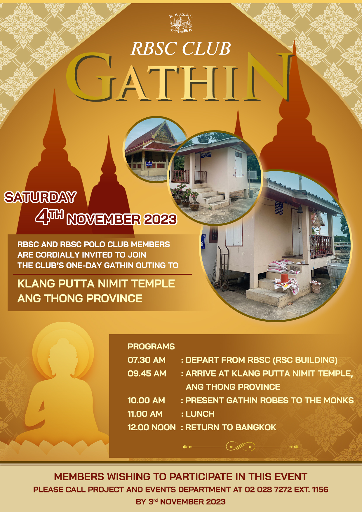 Gathin to Klang Putta Nimit Temple – The Royal Bangkok Sports Club ...