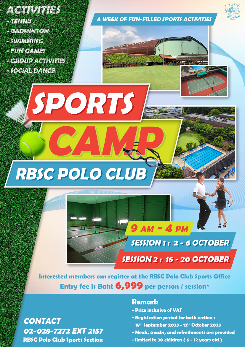 SPORTS CAMP RBSC POLO CLUB 2023 – OCTOBER – The Royal Bangkok Sports ...