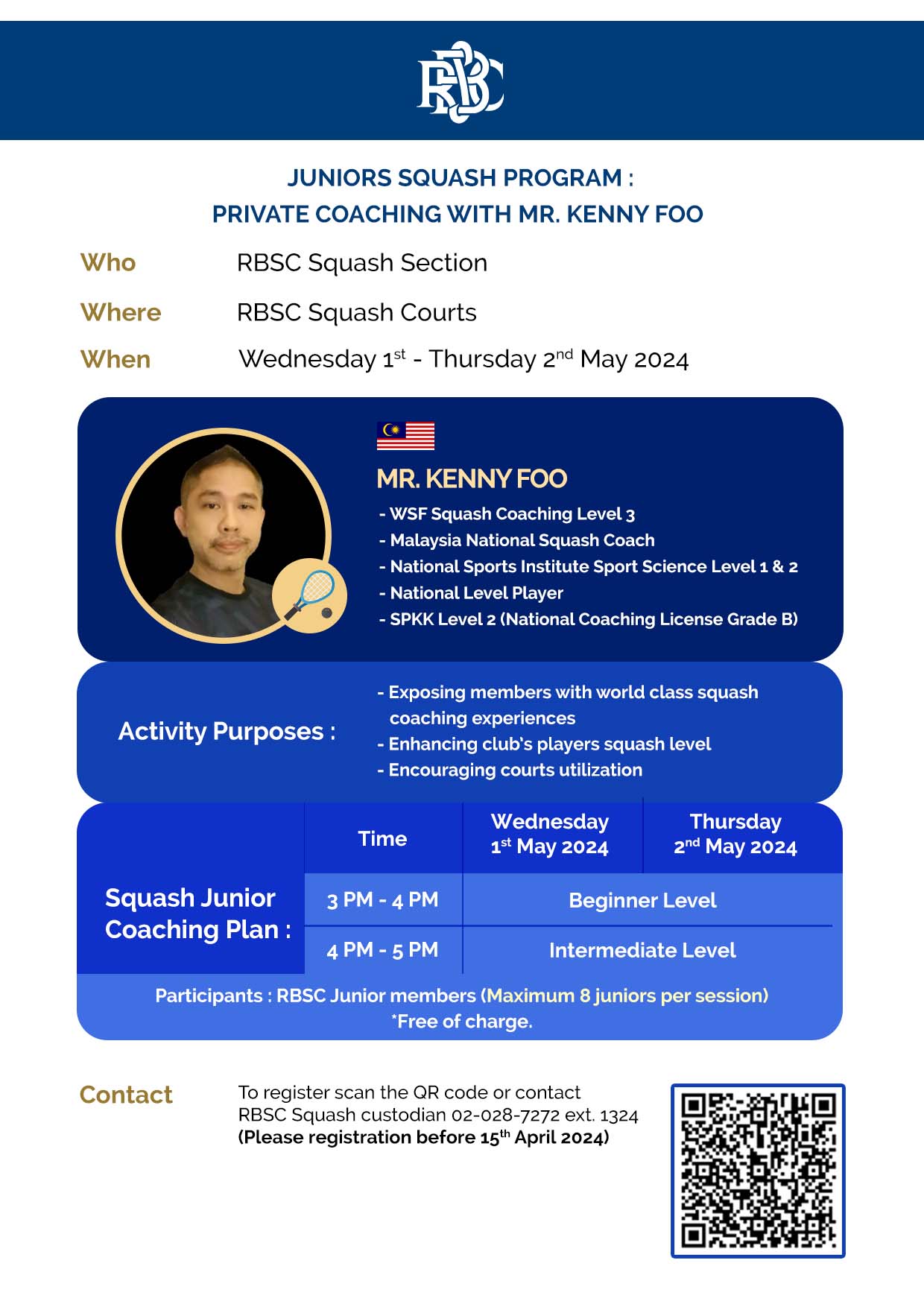 SPORTS NEWS :: RBSC SQUASH PROGRAM IN APRIL-MAY 2024 – The Royal Bangkok Sports Club | RBSC ...