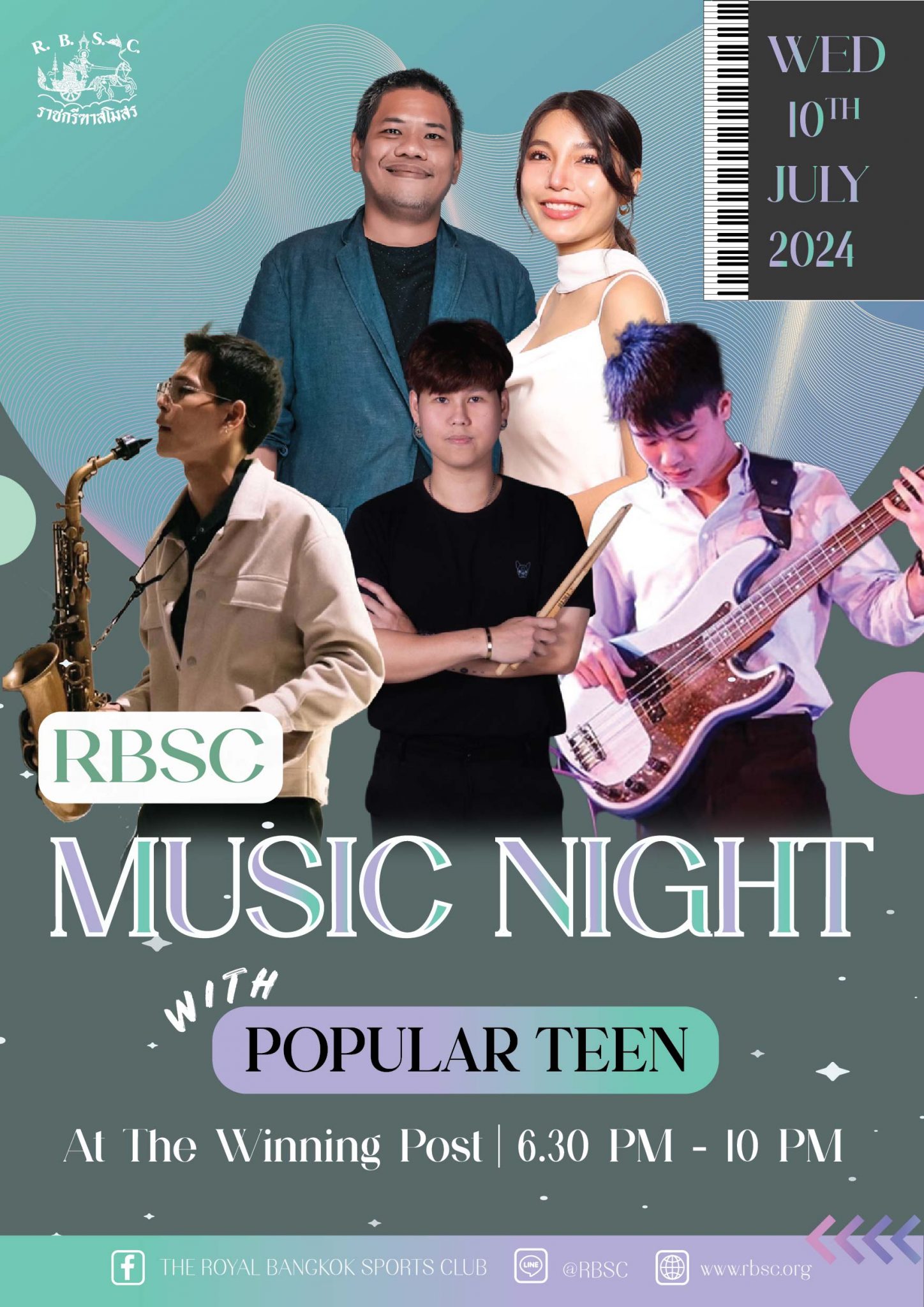 RBSC MUSIC NIGHT – JULY – The Royal Bangkok Sports Club | RBSC Official ...