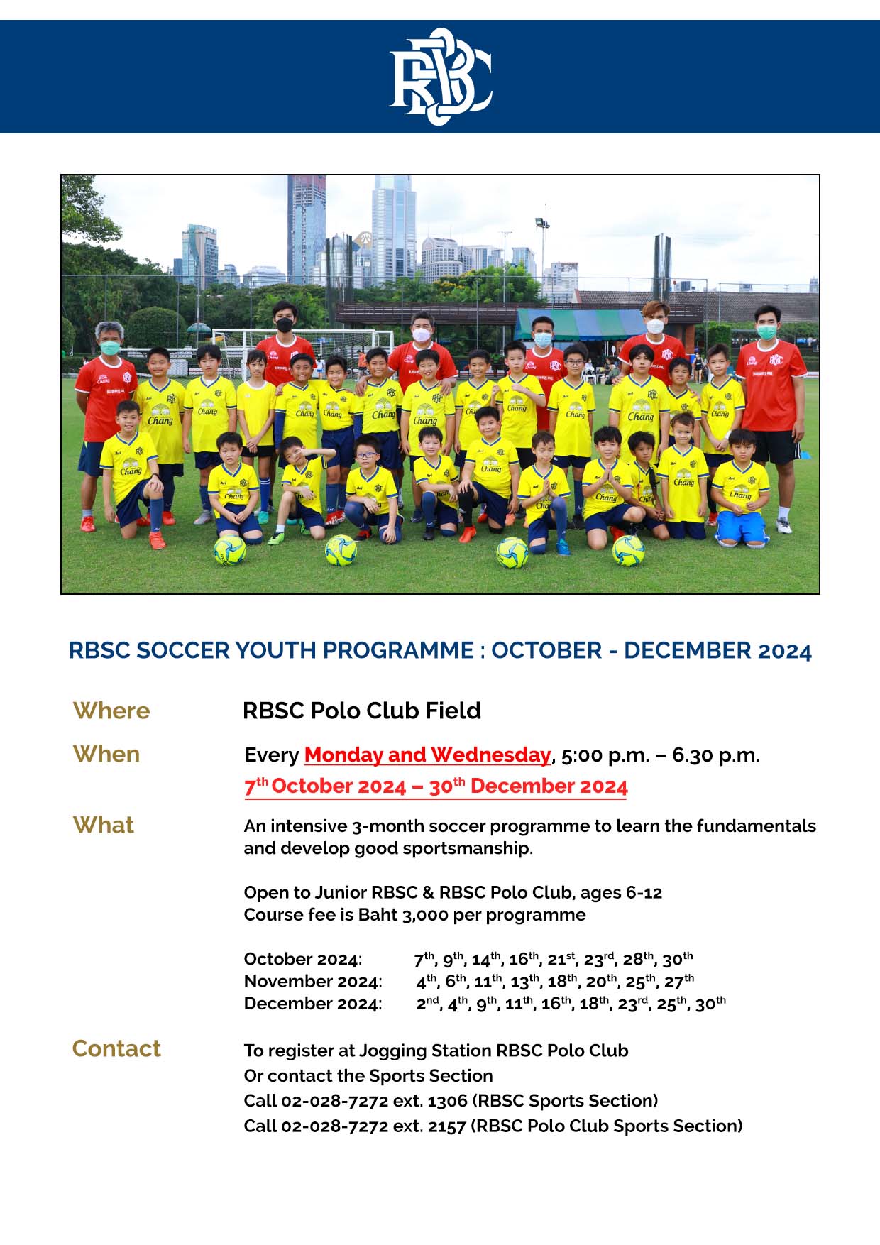 RBSC SOCCER YOUTH PROGRAMME – The Royal Bangkok Sports Club | RBSC ...