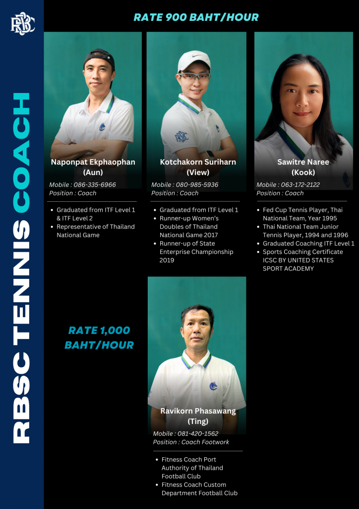 RBSC Tennis Instuctor – The Royal Bangkok Sports Club | RBSC Official ...