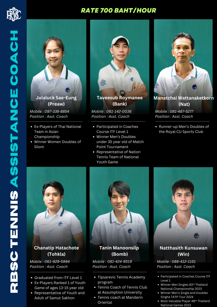 RBSC Tennis Instuctor – The Royal Bangkok Sports Club | RBSC Official ...