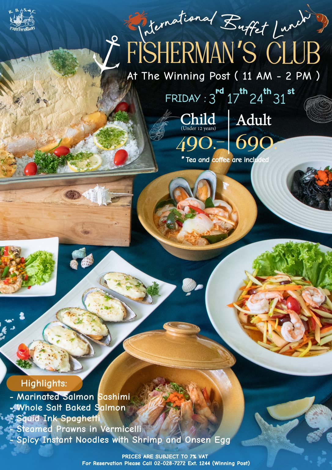 FISHERMAN’S CLUB BUFFET LUNCH IN JANUARY – The Royal Bangkok Sports ...