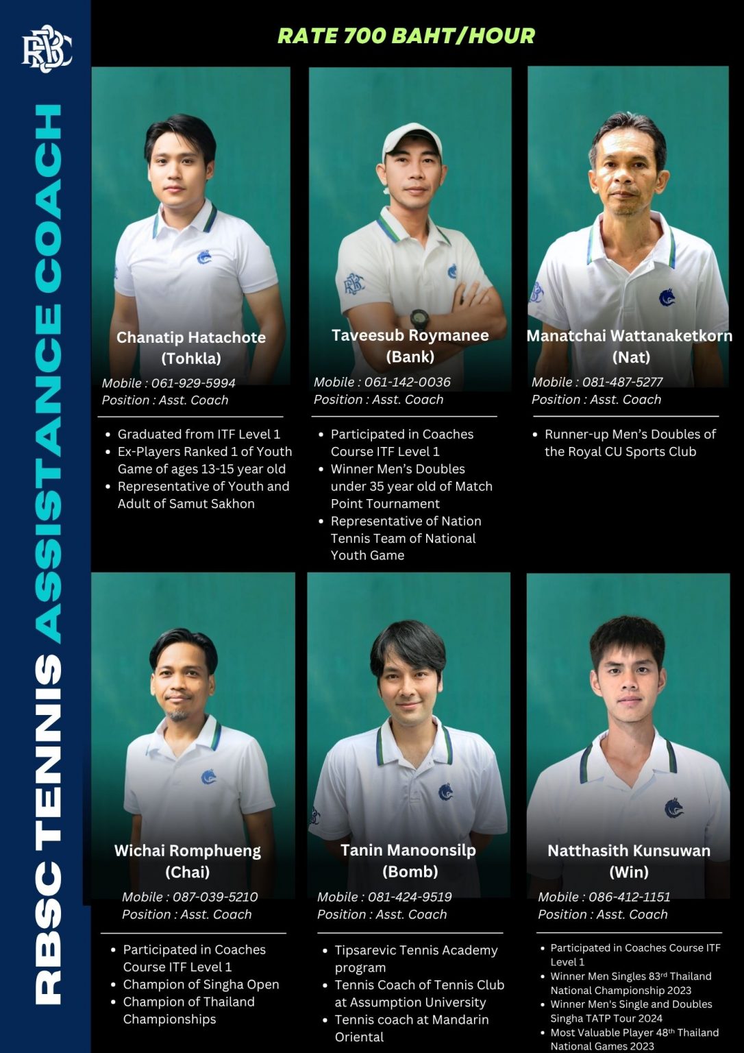 RBSC Tennis Instuctor – The Royal Bangkok Sports Club | RBSC Official ...