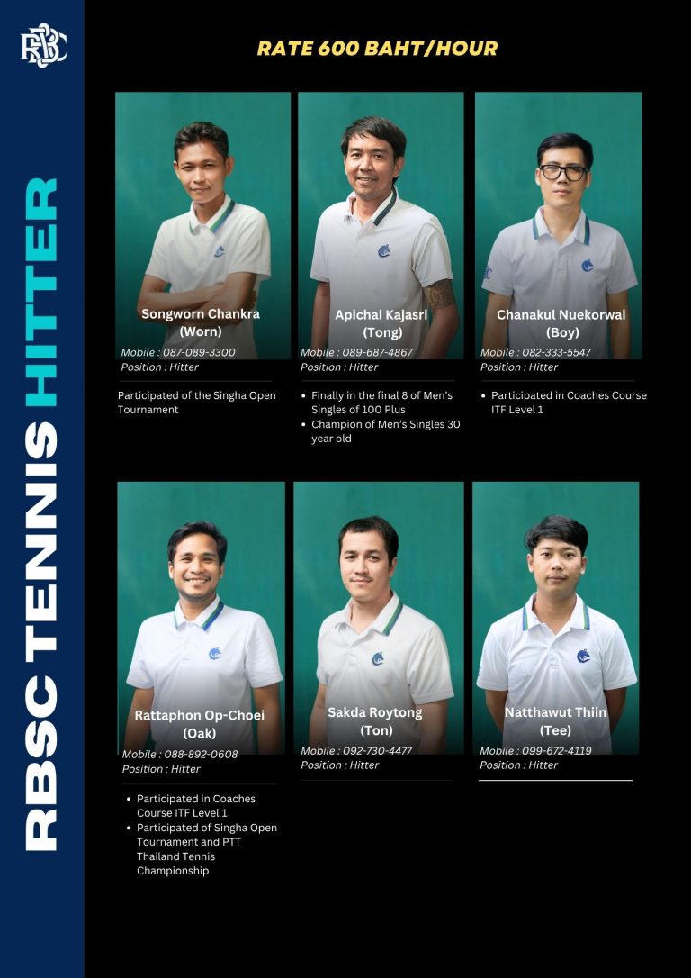 RBSC Tennis Instuctor – The Royal Bangkok Sports Club | RBSC Official ...