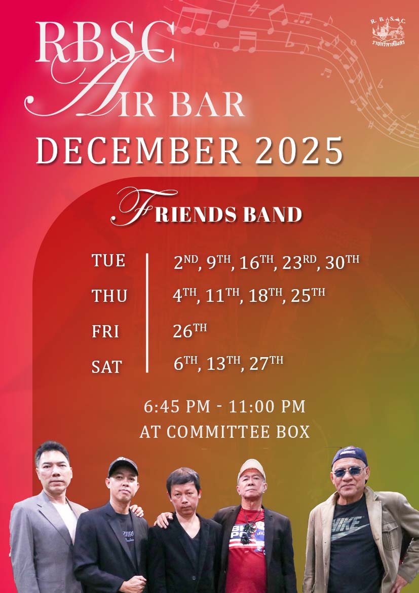 LIVE MUSIC @ RBSC AIR BAR (COMMITTEE BOX) DECEMBER – The Royal Bangkok ...