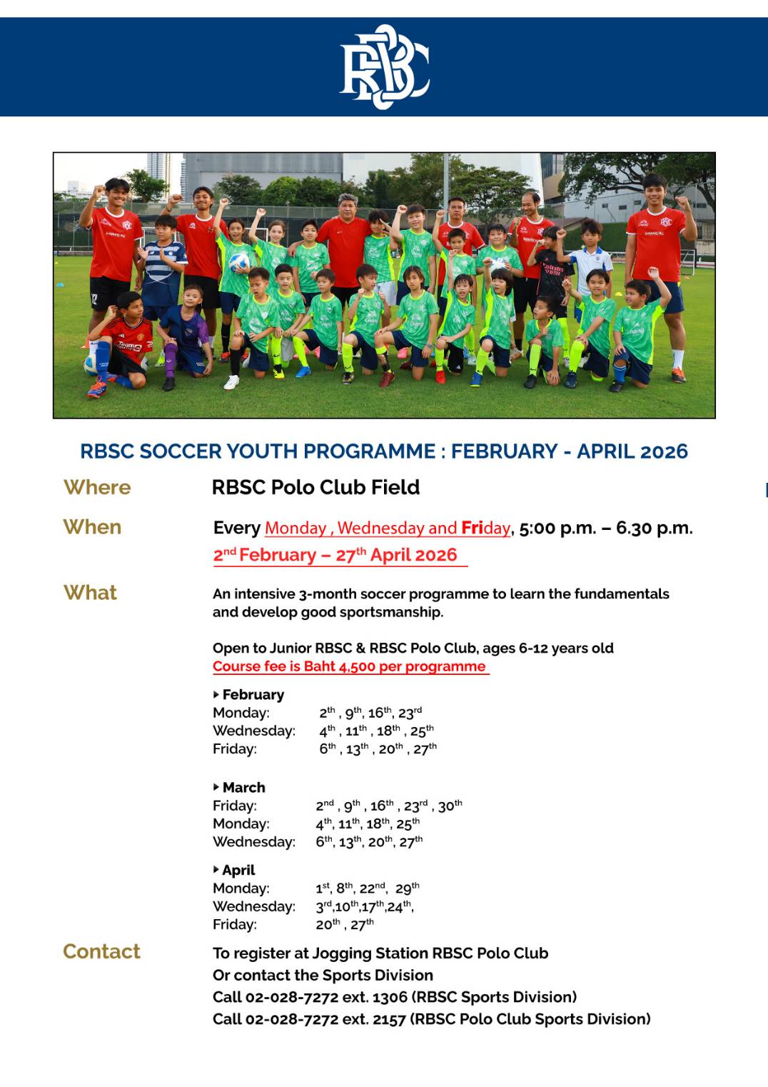 RBSC Soccer Youth Program – The Royal Bangkok Sports Club | RBSC ...